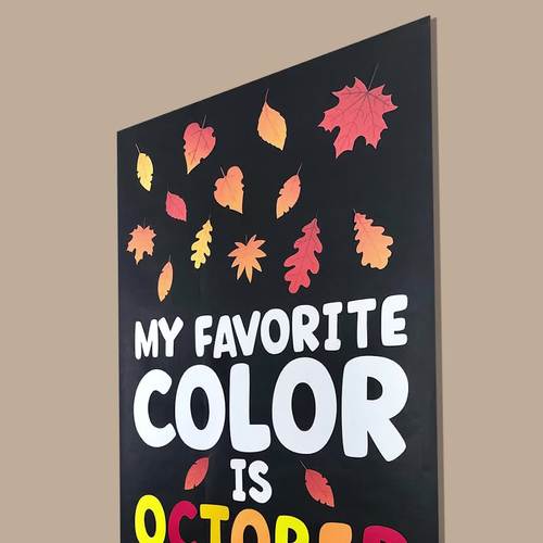 October Door Decoration - October Bulletin Board Design - Classroom ...