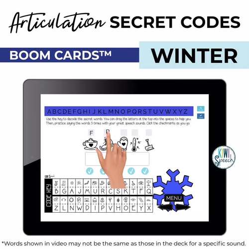 Winter Articulation Secret Codes BOOM Cards BUNDLE | Distance Learning ...