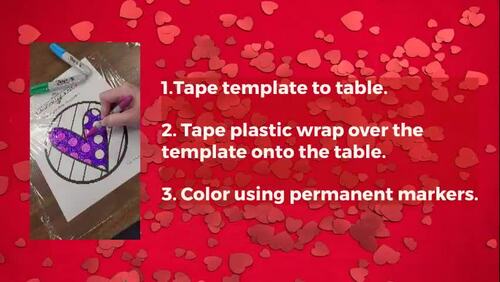 Valentine's Day Craft Faux Stained Glass Art by Math Momma Williams