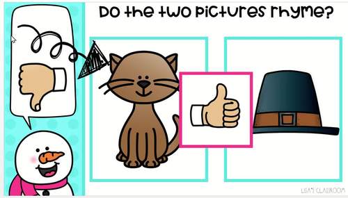 WINTER Rhyming - ONLINE Distance Learning Google Slides Digital +PPT