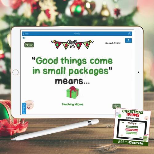 Christmas Idioms Boom Cards by Speech Friend | TPT