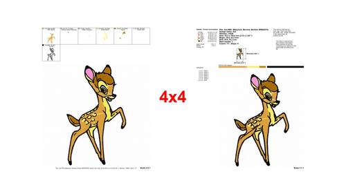 Disney Bambi Young Fawn With Mother In Flowers Tender Moments Deer ...