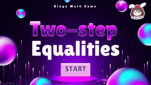 Two-Step Equations Bingo Game Addition, Subtraction, Multiplication ...