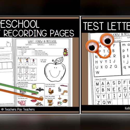 Assessments Tracker For Preschool CCSS Aligned Year Long Tests Back To ...