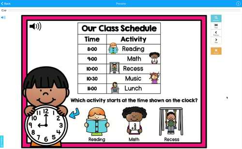 Telling Time to the Hour and Half Hour Boom Cards by Krafty In Kinder Shop