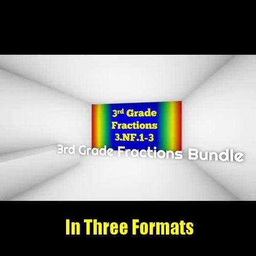 3rd Grade FRACTIONS BUNDLE Interactive – All 3.NF.1, 3.NF.2 & 3.NF.3 ...