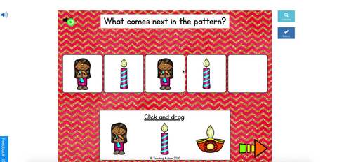 Diwali Boom Cards | Finish the Pattern by Teaching Autism | TPT