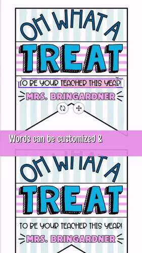 Student Treat Label | Begin of the Year School Rice Krispie Treat ...