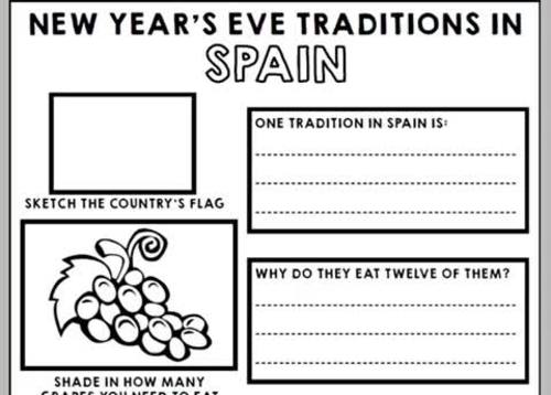 New Year's Eve Around the World - Special Education - Reading - Writing