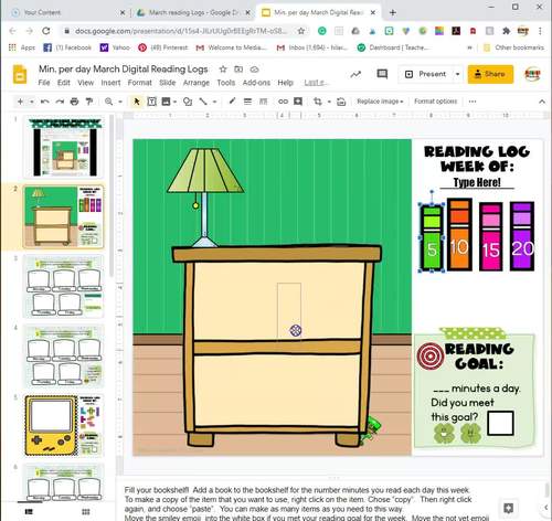 Distance learning Digital Reading Logs | March | St. Patrick's Day