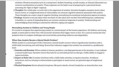 Parent Workshop - Anxiety and Depression by Naomi V Counselling