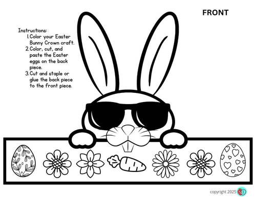 Bunny Crown Craft Activity for Kids – 10 Adorable Designs Printable ...