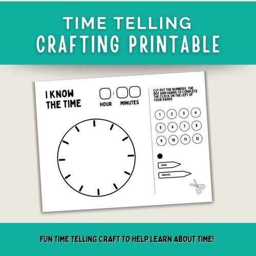 Telling Time Craft, Time Telling Clock Craft Activities, Lifeskills ...