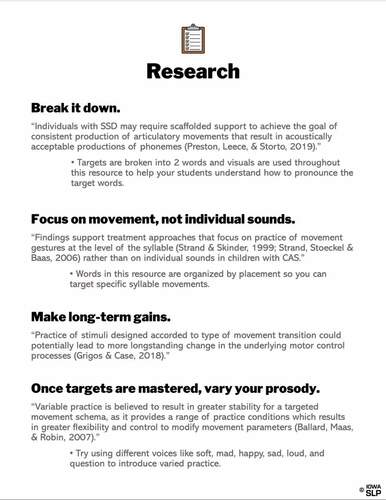 Two Syllable Word Visuals CVCV CV1CV2 C1V1C2V1 C1V1C2V2 Apraxia Speech ...