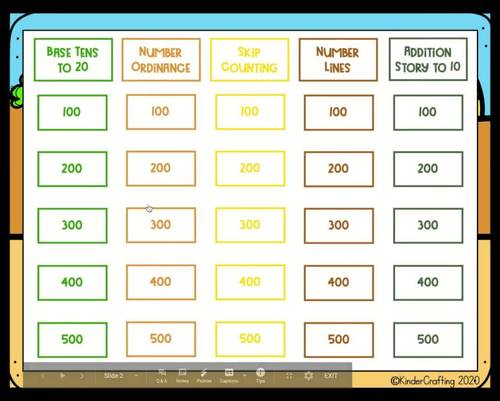 Jeopardy - Math Set 9 by KinderCrafting | TPT