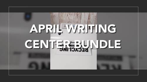 April Writing Stations Bundle - Vocabulary Word Cards Kindergarten ...