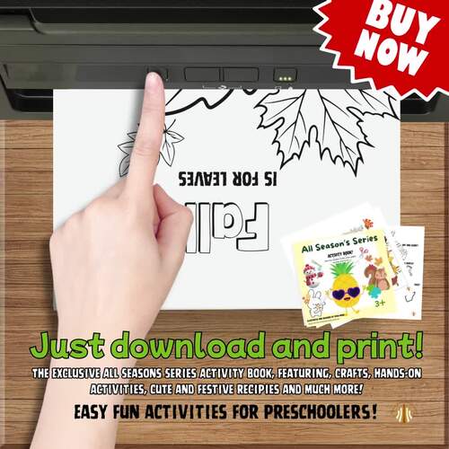 Toddler Activity Book | Learn, Color, The Seasons | PreK | TPT