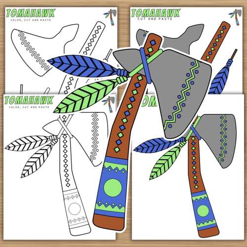 Tomahawk Craft | Build a Tomahawk, Native American Heritage Month, Cut ...