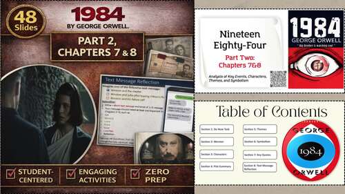 1984 by George Orwell PPT – Part 2 Chapters 7&8 | Lesson Slides ...