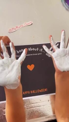 Skeleton Handprint Art | Halloween Craft For Kids by Mr Mintz Crafts