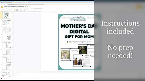 NO PREP Mother's Day Digital GIFT | Distance Learning GOOGLE classroom ...