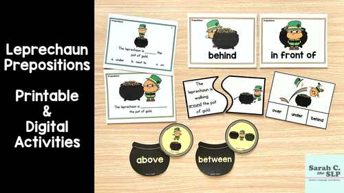 Leprechaun Prepositions or Positional Words St. Patrick's Day Grammar ...