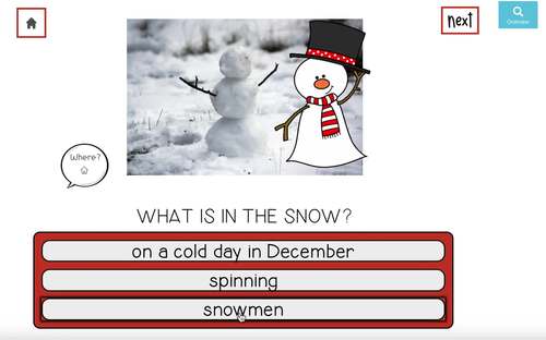 Christmas Wh Questions Boom™ Cards w GIFS | Who What Where by Speech ...