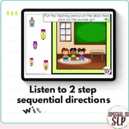 Back to School 2-Step Sequential Directions | Interactive Boom Cards™