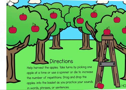 Articulation Boom Cards™ Apple Picking Fall Theme for Speech Therapy
