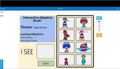 Boom Cards™ Superhero Adapted Book (GIFS) by Meaningful Sped Teaching