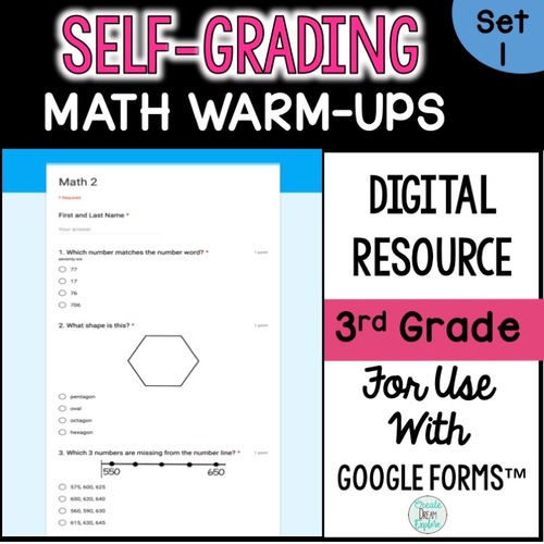 Self-Grading and Self-Checking Morning Work using Google Forms | TPT