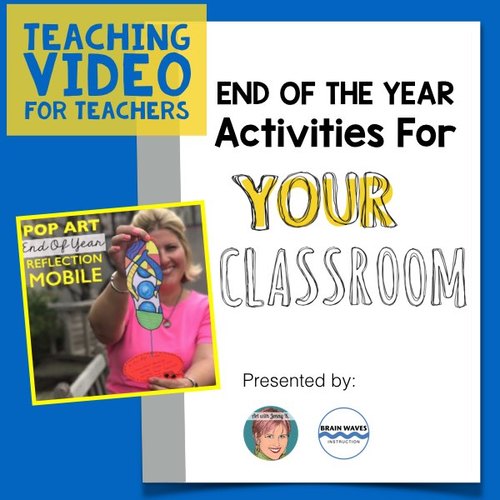 FREE End of the Year Activity: Pop Art Mobile - End of the year reflection