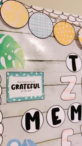 Summer End of Year Bulletin Board Set for Gratitude Social Emotional ...