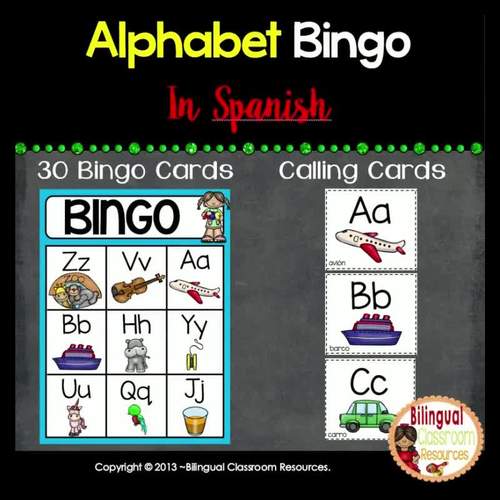 Alphabet Bingo In Spanish I El alfabeto I Bingo del alfabeto I El ...