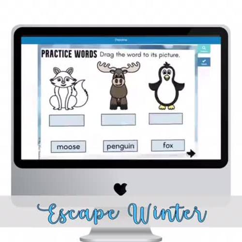 Sight Words Compound Words Activity Vocabulary Winter Escape Room Boom ...