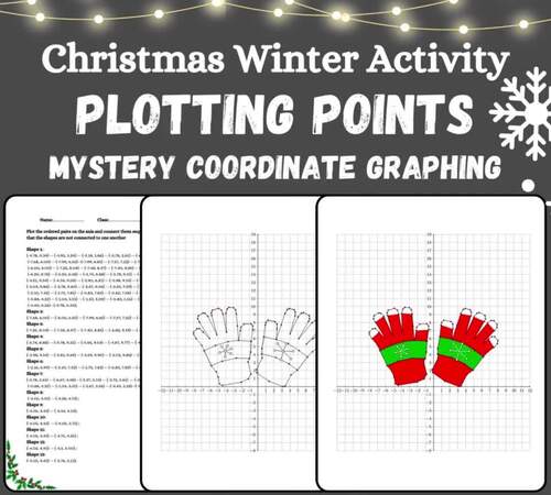 Christmas Math Geometry Christmas Mystery Pictures Plotting Points No Prep