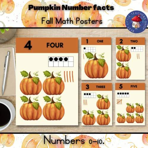 Number Word Posters Numbers 0-10, Math Facts with Ten Frames - Fat Fall ...