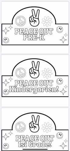 Peace Out End of Year Headband Hat by Kindergarten Kitties | TPT