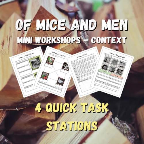 Of Mice and Men | Context Workshops | Group Work | Grades 9-12 by ...