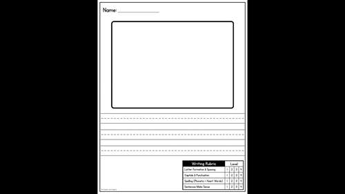Writing Page Templates with Rubric | Ontario Grades 1-3 by Create and ...