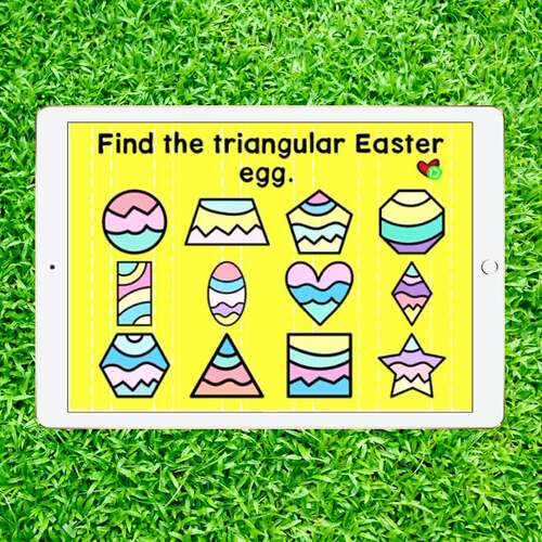 Find the Spring Shapes | BOOM CARDS with audio | TRIANGLE | TPT