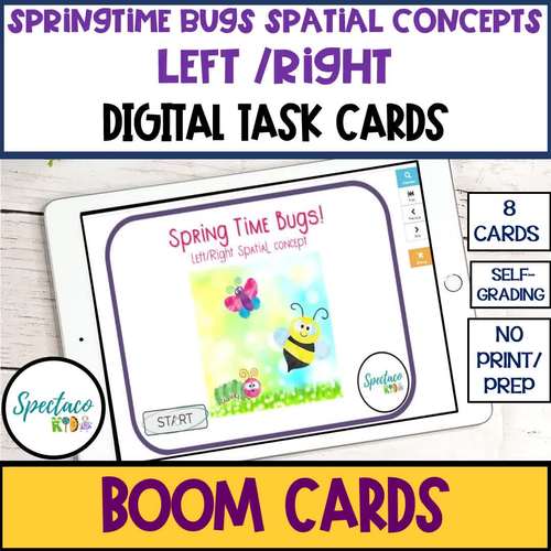Spring Time Bugs Spatial Concepts left and right BOOM Cards ...