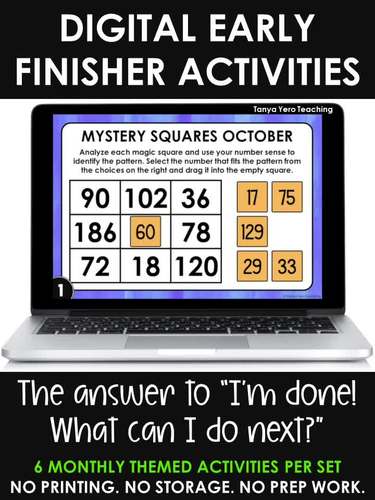 April Easter Digital Early Finishers Activities Upper Elementary