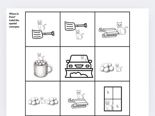 Pete the Cat Snow Daze | Winter Speech Therapy Language Activities