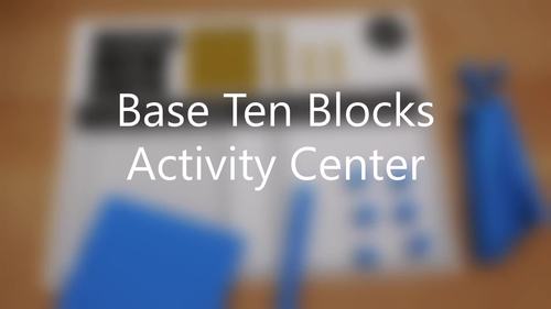 Place Value Center | Base Ten Blocks by Lessons by Molly | TPT