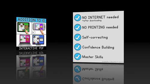 Digital Interactive PDF Games - Addition to 10 by A Spoonful of Learning