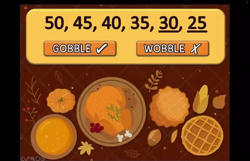 Gobble Till You Wobble Number Patterns Grade 4 Thanksgiving Games Kids ...