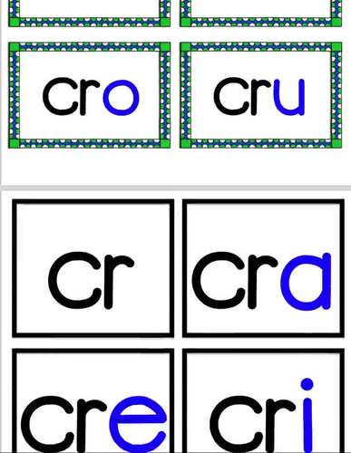 Sílabas trabadas-Cr by La Maestra Pati Bilingue | TPT