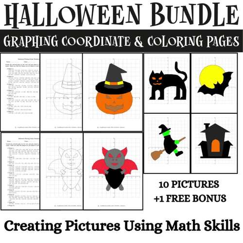 Halloween Graphing Coordinate, Halloween Coloring Pages For Kids Grades ...