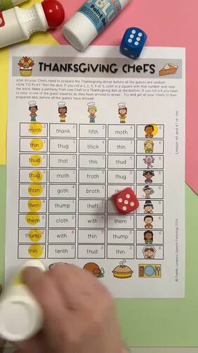 UFLI Thanksgiving Phonics Game | Thanksgiving Chefs | VCe Words | TPT